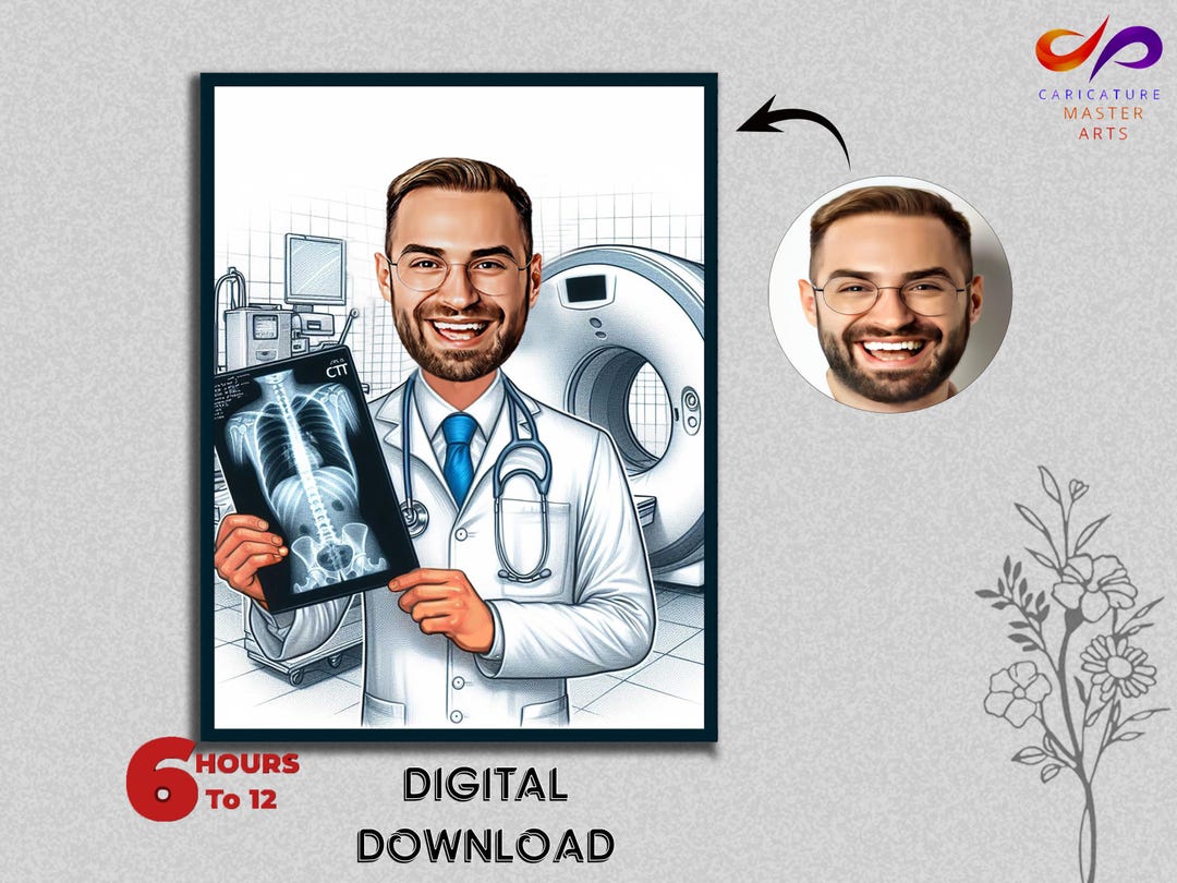 New Custom Caricature of Male Medical Clinical Nurse Doctor Care Worker ...