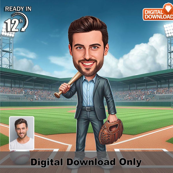 Baseball Coach Cartoon - Etsy