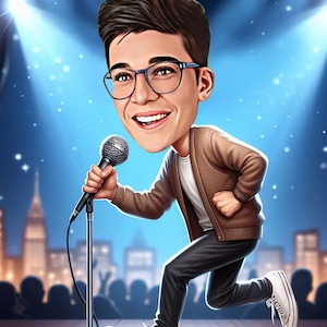 DYNAMIC SINGER CARICATURE Portrait Custom Musician Caricature Drawing ...