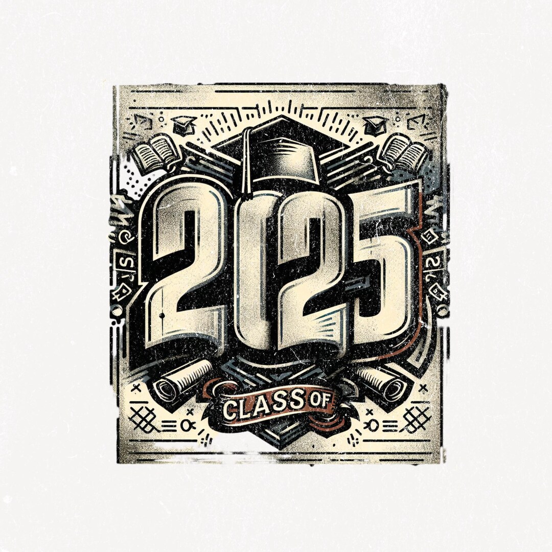 Grunge Graffiti Class of 2025 PNG | Senior Graduation T-shirt Design ...