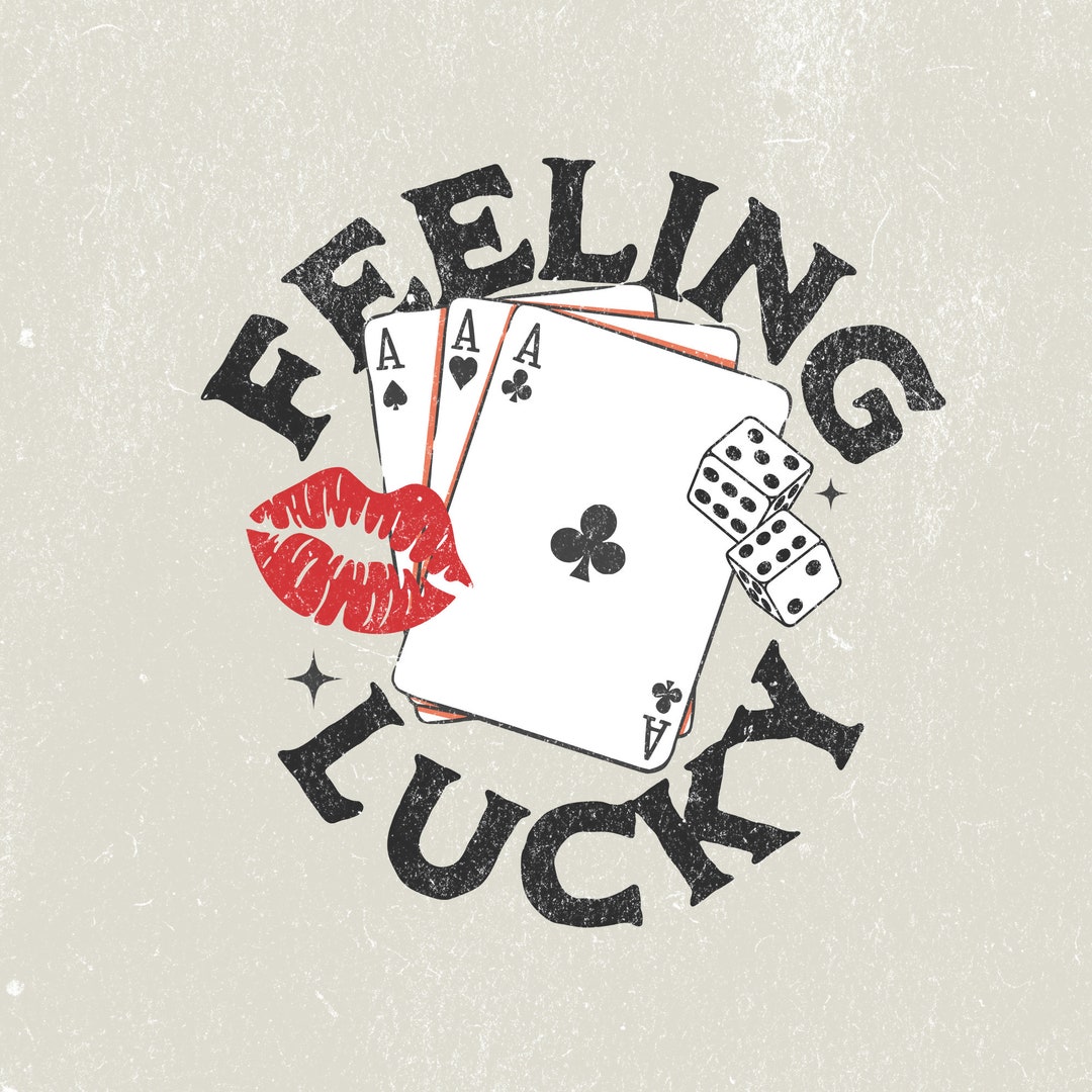 Feeling Lucky PNG File, Las Vegas Retro Vintage Transparent T-shirt ...