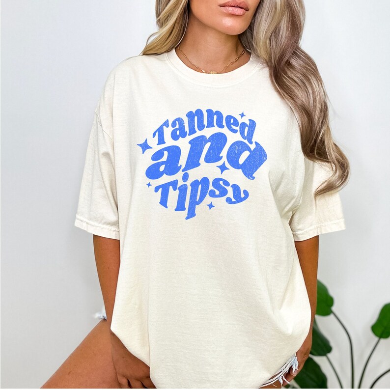 Tanned and Tipsy PNG File, Humorous Southern Phrase, Retro Vintage, T ...