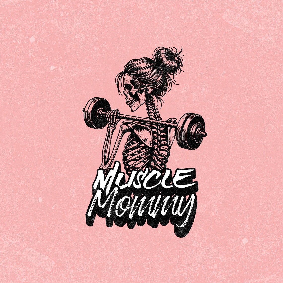 Muscle Mommy PNG File, Gym Rat Fit Mom Design, Humorous Phrase, Retro ...