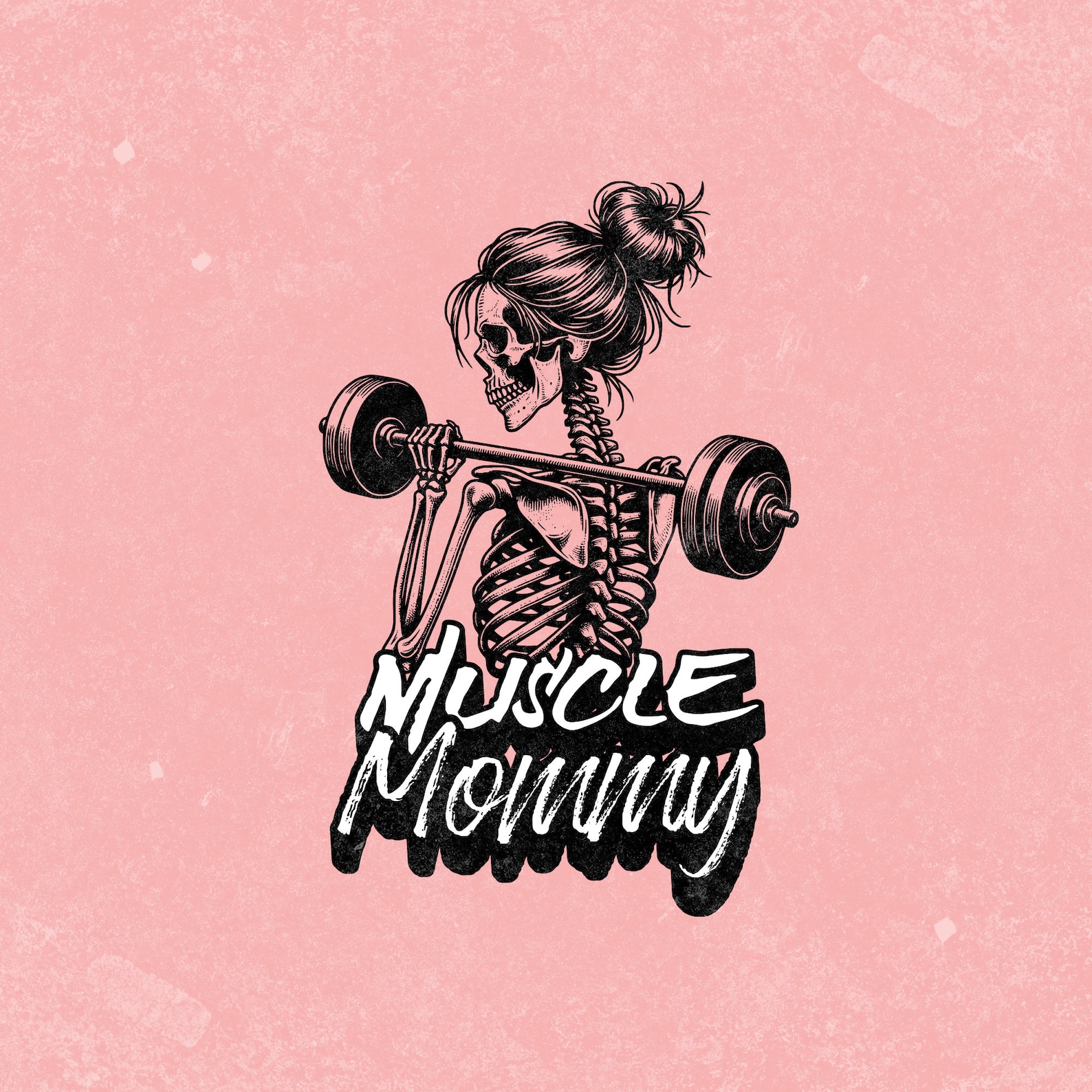 Muscle Mommy PNG File, Gym Rat Fit Mom Design, Humorous Phrase, Retro ...
