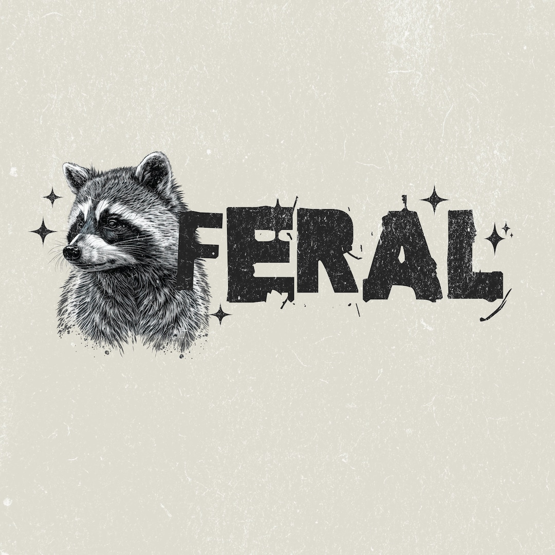 Feral Raccoon PNG Image, Feral Animal PNG, Humorous Phrase, Country ...