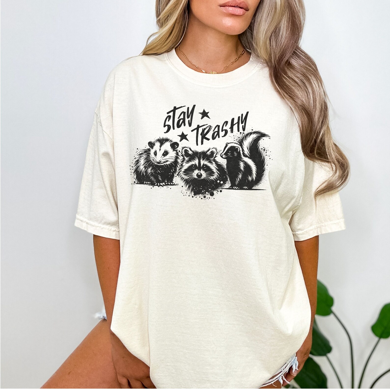 Stay Trashy PNG File, Feral Animal Humorous, Retro Vintage, T-shirt ...