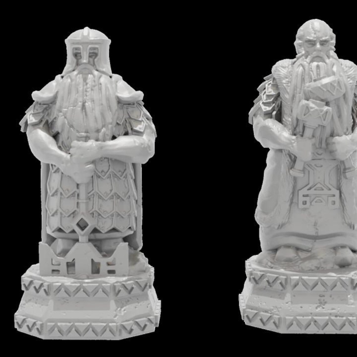Dwarven Statues ~ Kingdom of Durak Deep - Etsy