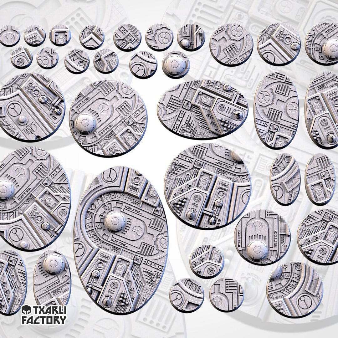 Xeno City Bases + Base Toppers – 3D Printed (28mm/32mm) Wargaming ...