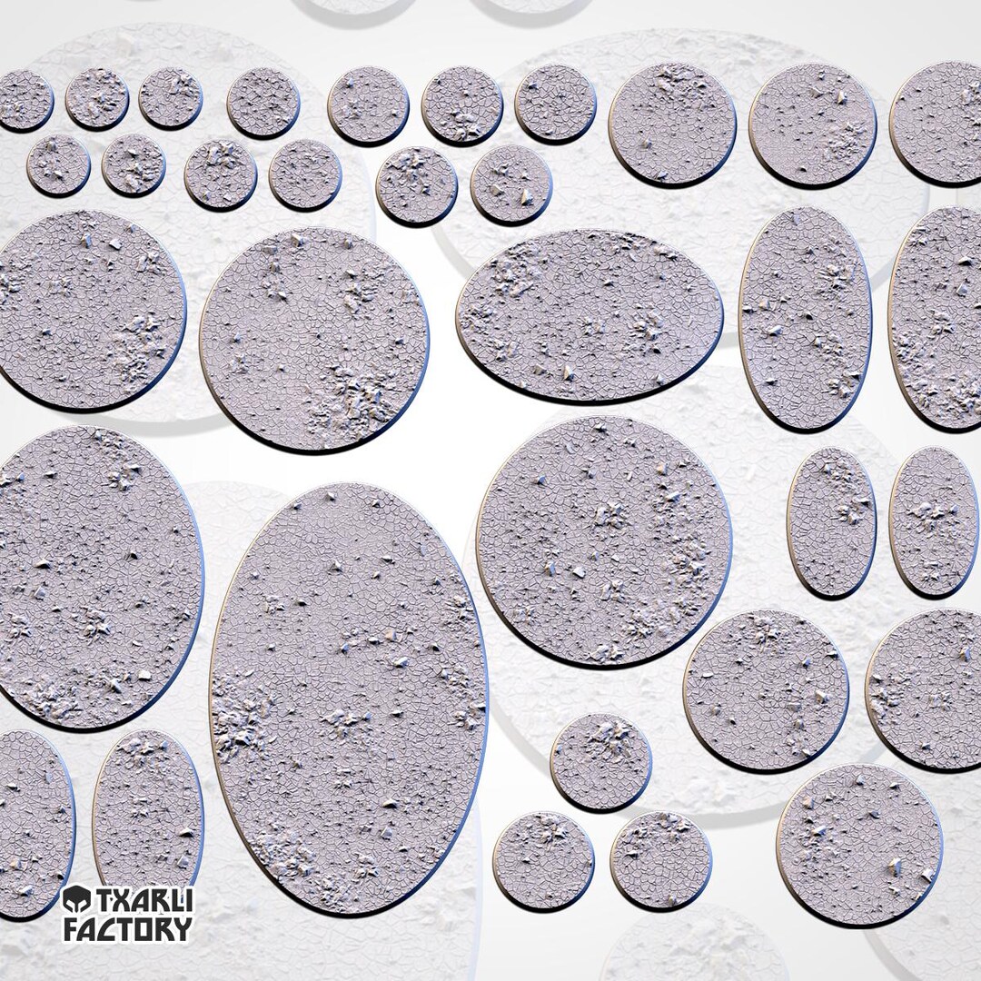 Dry Ground Bases + Base Toppers – 3D Printed (28mm/32mm) Wargaming ...