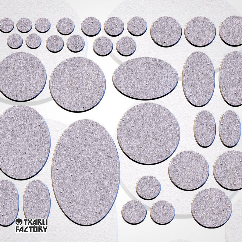 Basic Fine Base Toppers – 3D Printed (28mm/32mm) Wargaming Compatible ...
