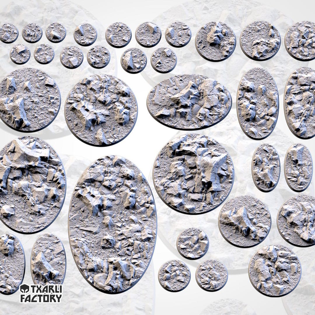 Stony Desert+ Base Toppers – 3D Printed (28mm/32mm) Wargaming ...