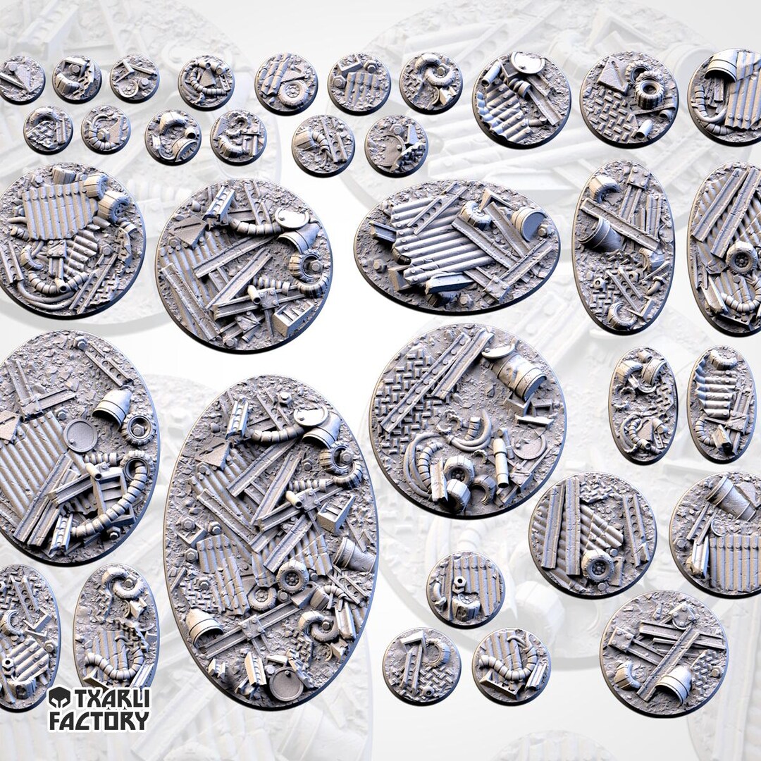 Scrap Bases + Base Toppers – 3D Printed (28mm/32mm) Wargaming ...
