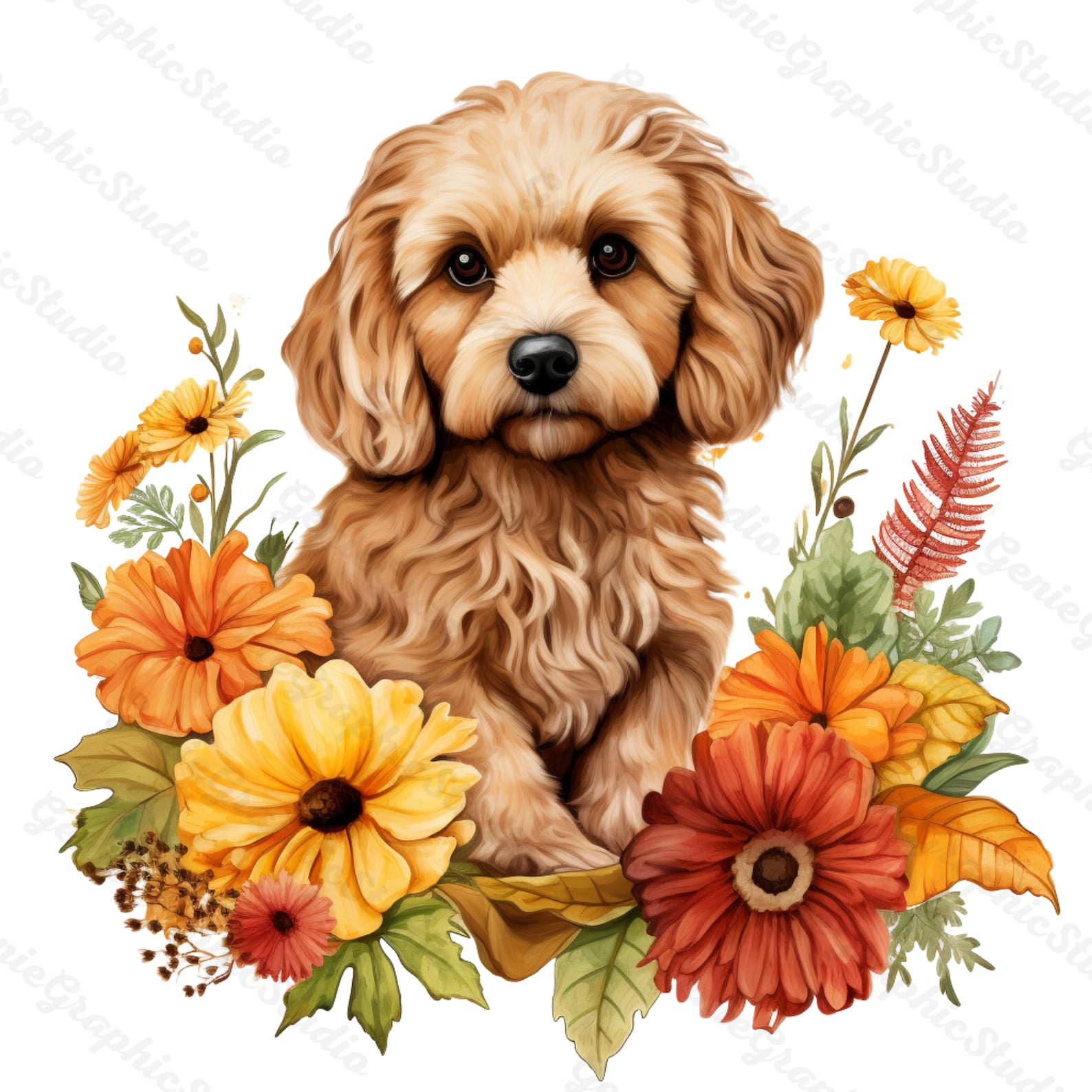 Cockapoo PNG Bundle, Dog PNG, Dog Clipart, Printable Dog Art for Pet ...