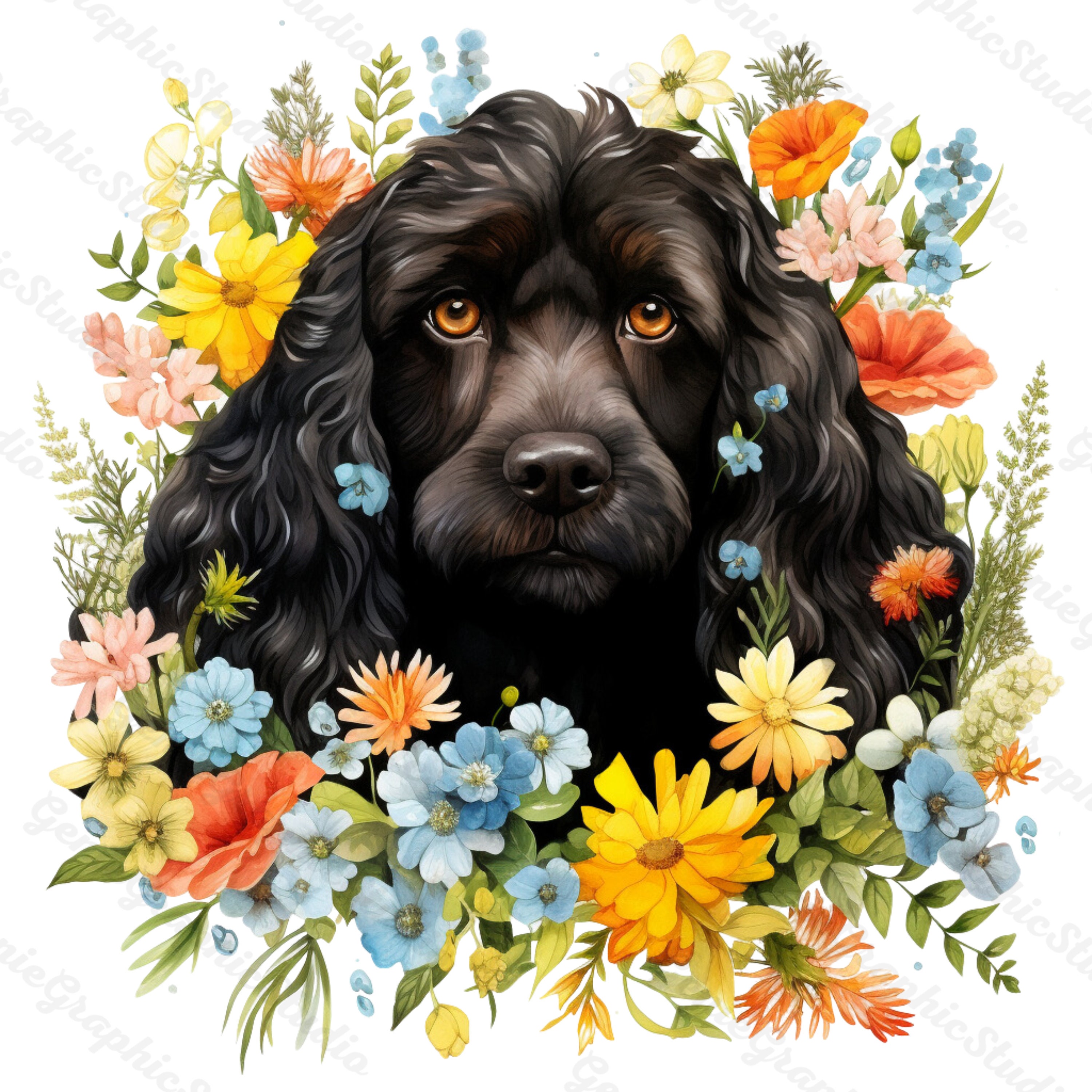 Cockapoo PNG Bundle, Dog PNG, Dog Clipart, Printable Dog Art for Pet ...