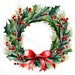 Christmas Wreath Clipart, Christmas Clipart, Winter Png, Holiday ...