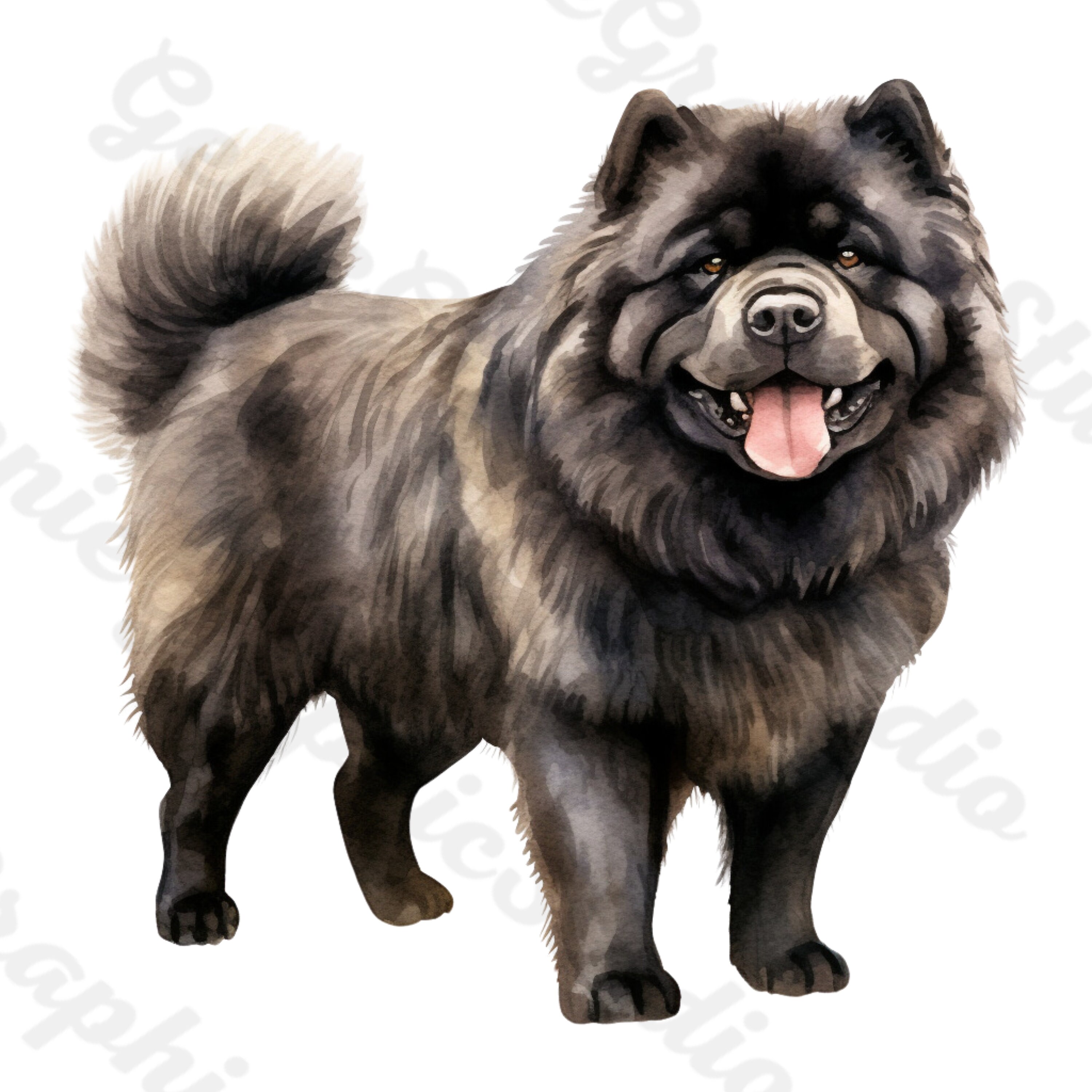 Chow Chow Png, Dog Clipart, Chow Chow Vector, Printable Dog Art for Pet ...