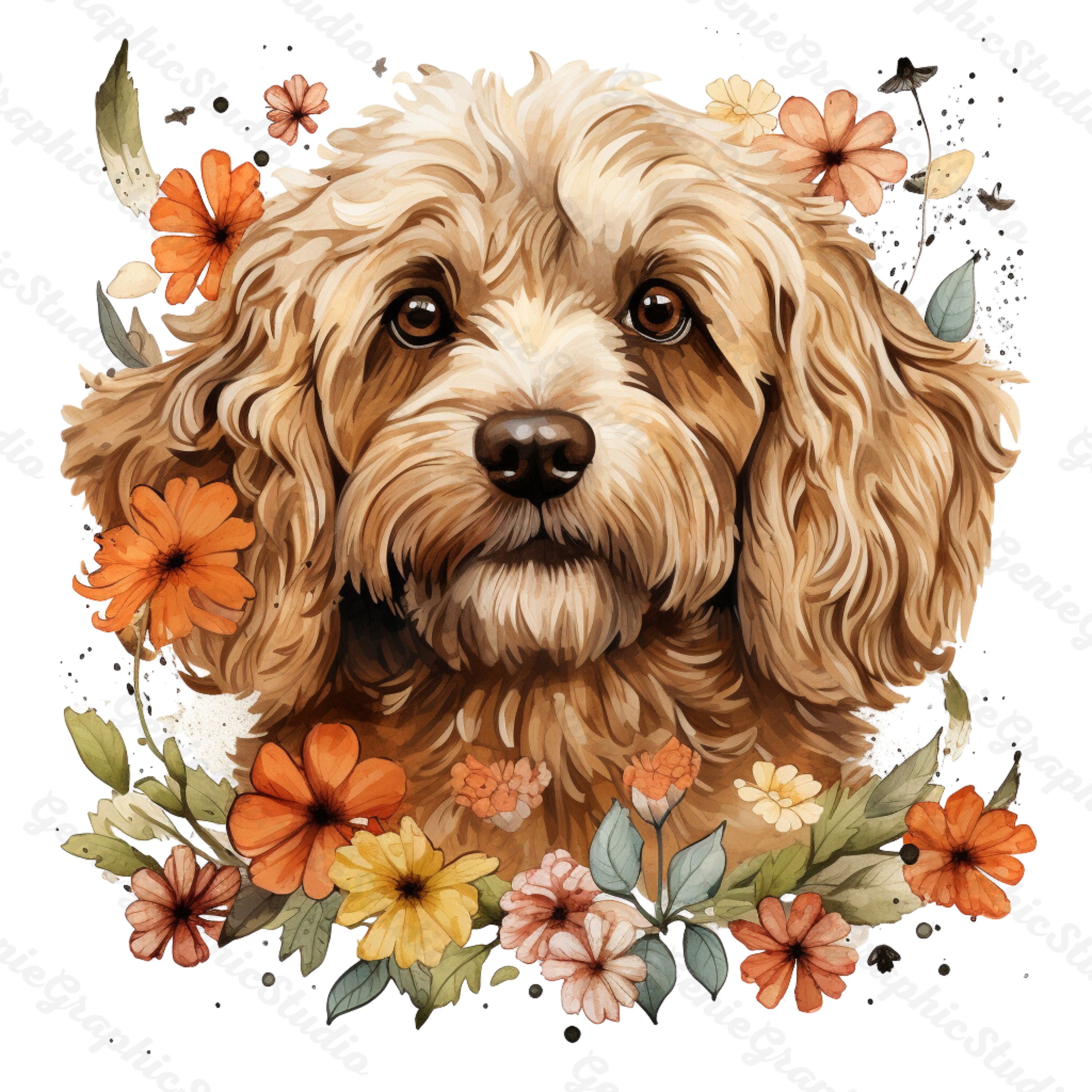 Cockapoo PNG Bundle, Dog PNG, Dog Clipart, Printable Dog Art for Pet ...