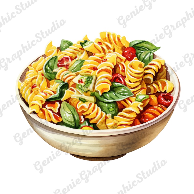 Salad Clipart, Healthy Food Png, Printable Wall Art, Watercolor Salad ...