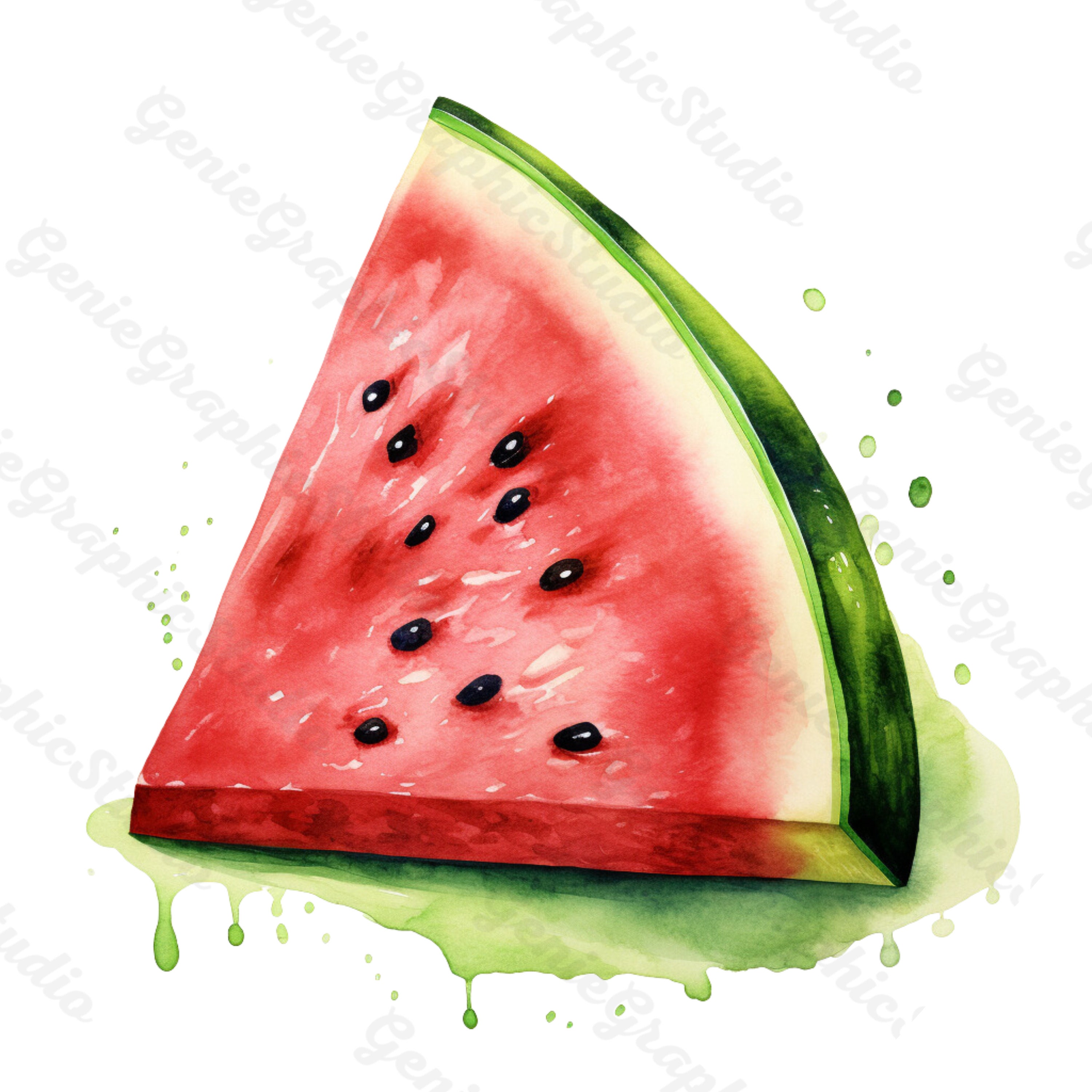 Watermelon Clipart, Fruit Clipart, Summer Clipart, Watercolour Food ...