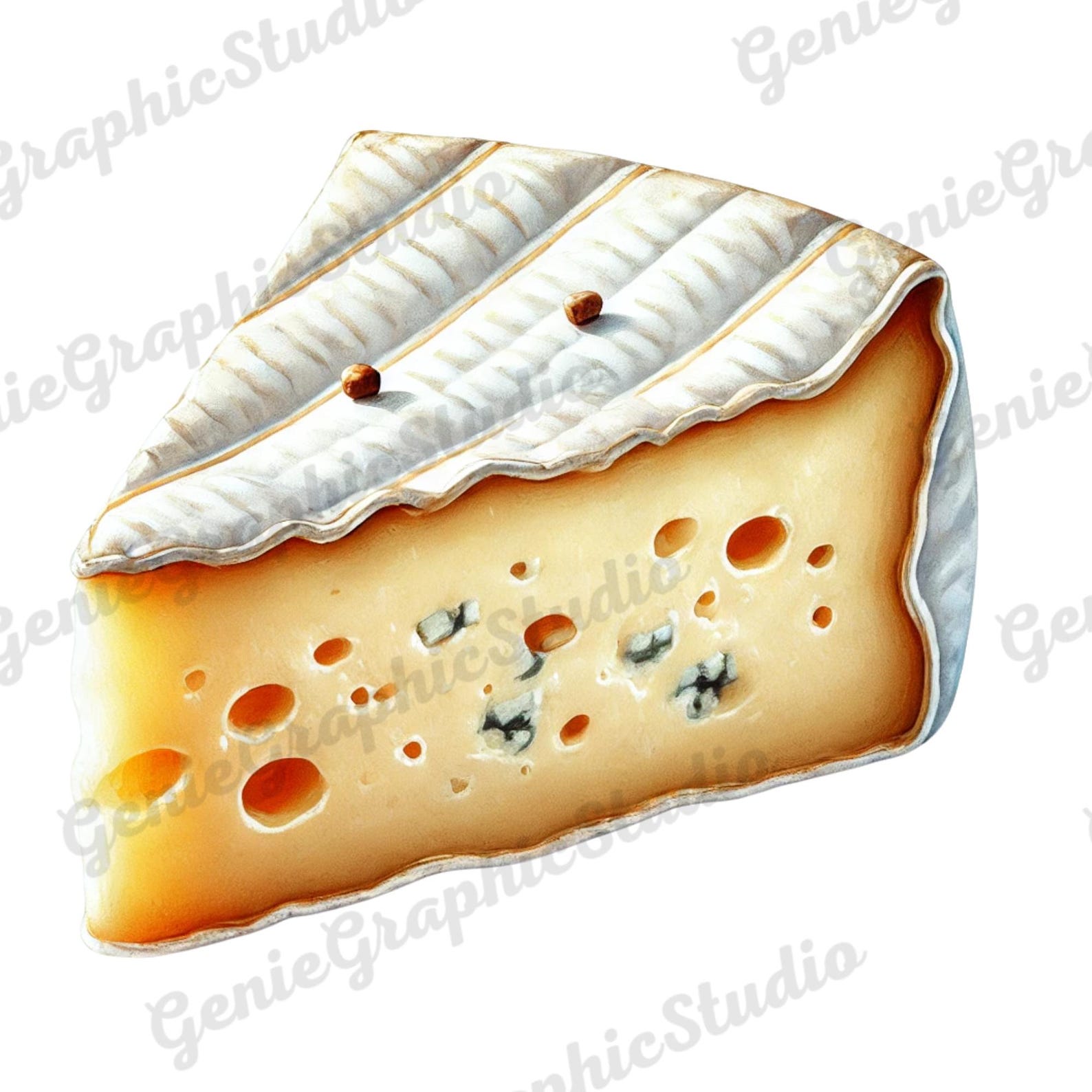 Watercolor Cheese Board Clipart: Rustic Food PNG Bundle (digital ...