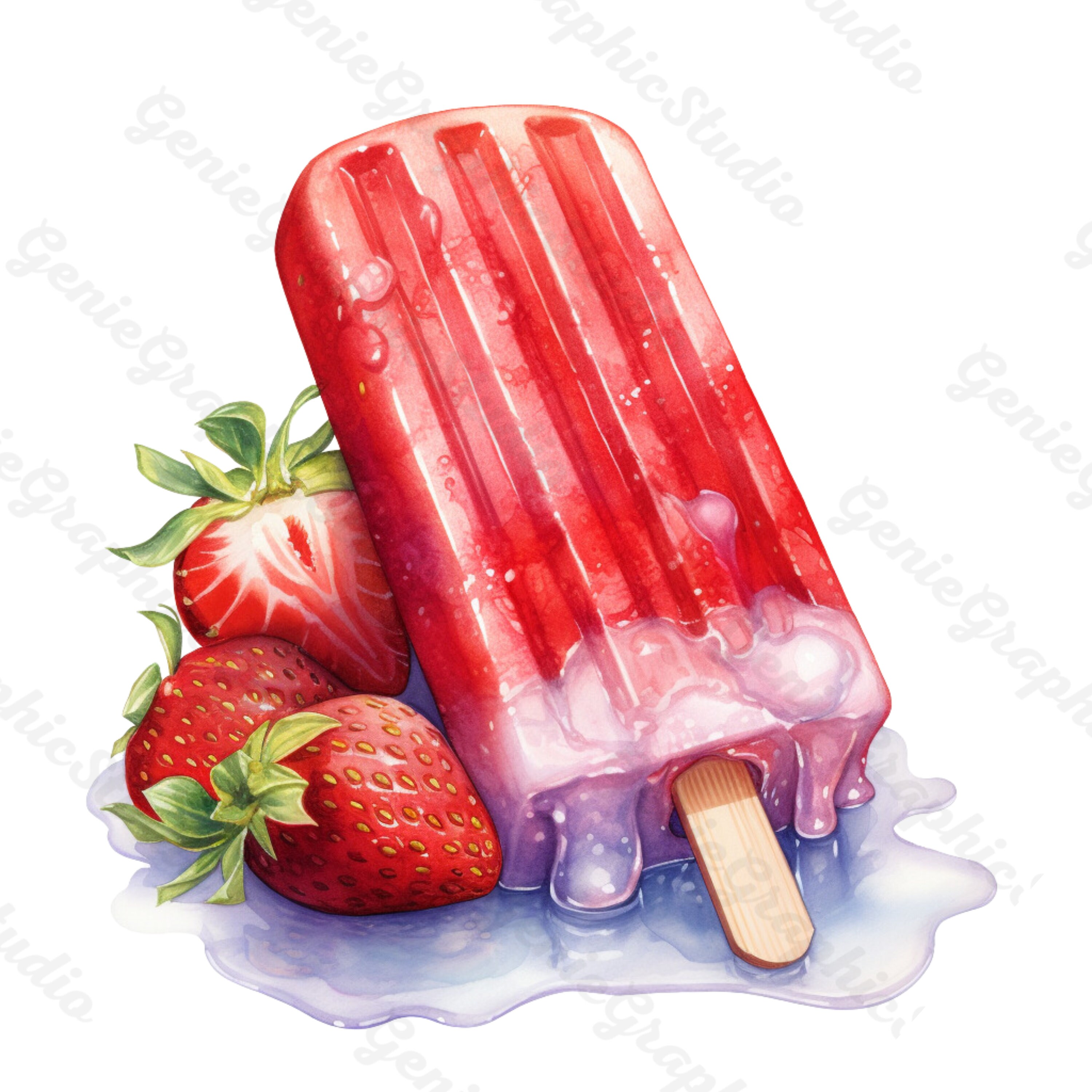 Popsicle Clipart, Food Clipart, Summer Clipart, Watercolour Food ...