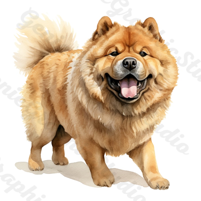 Chow Chow Png, Dog Clipart, Chow Chow Vector, Printable Dog Art for Pet ...