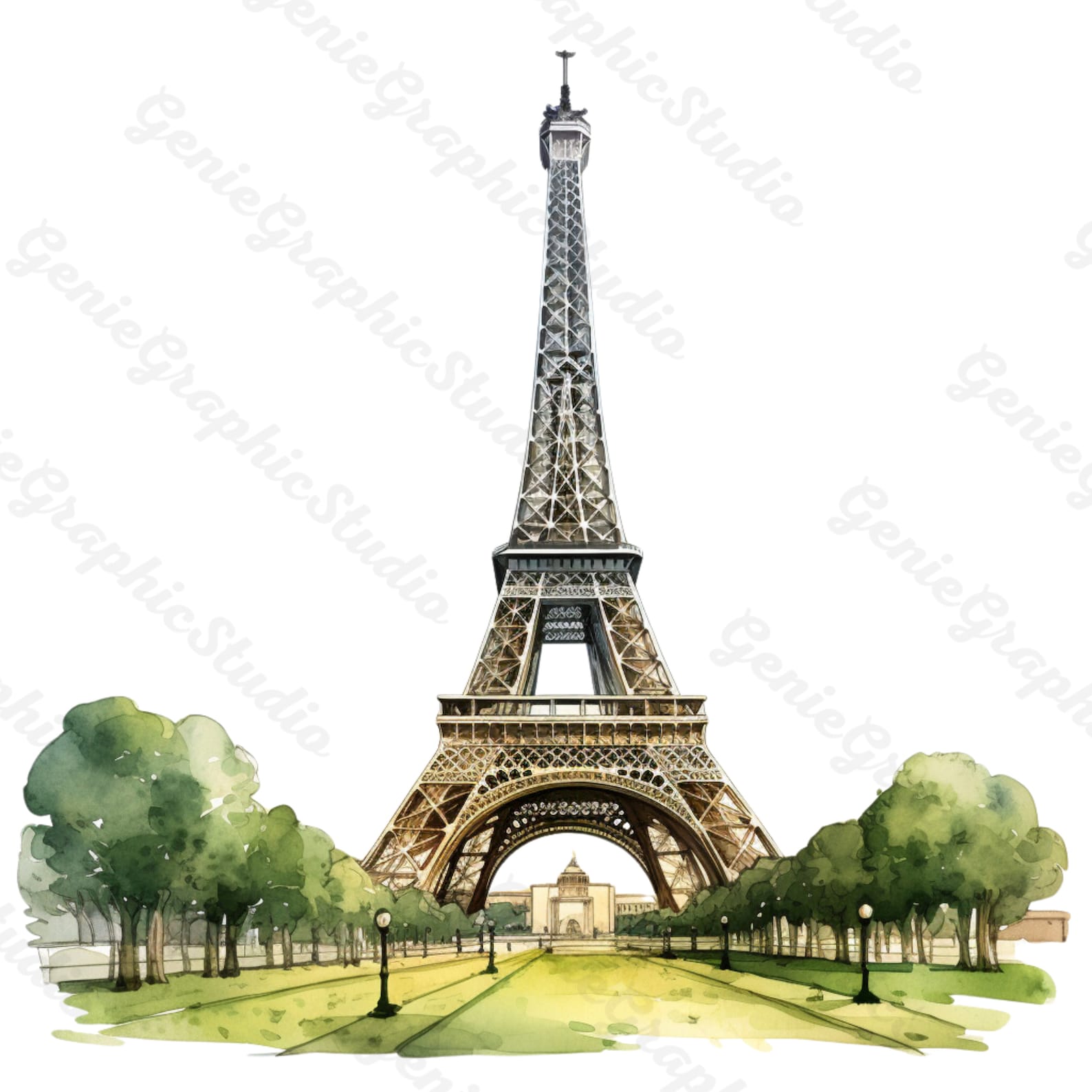 Watercolor Paris Clipart, Eiffel Tower Clipart, Paris Png, Parisian ...