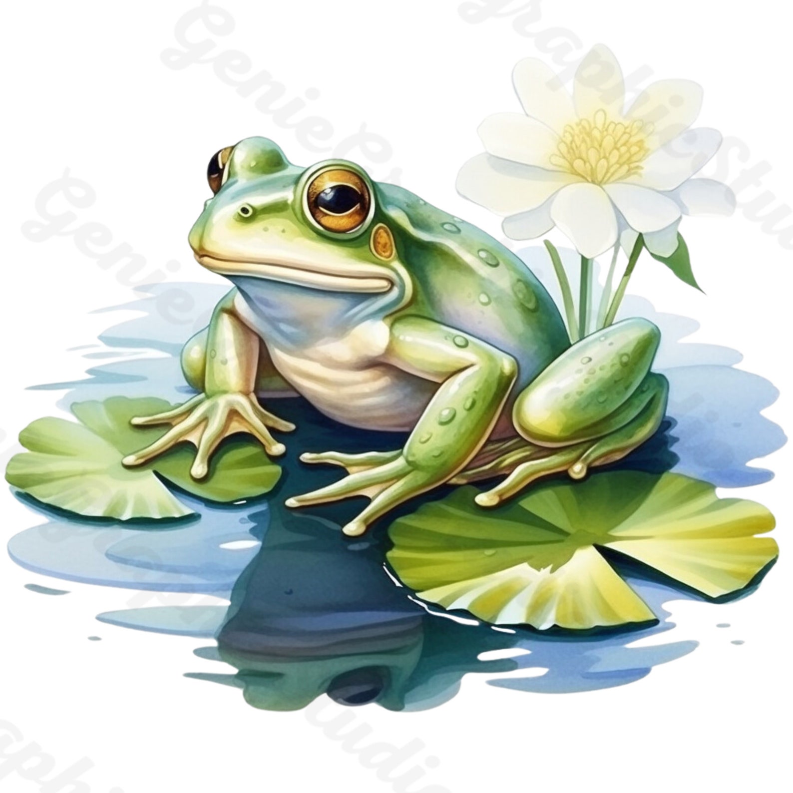 Frog Clipart PNG: Watercolor Animal Graphics (digital Download) - Etsy