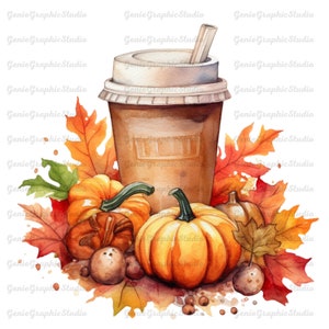Coffee Png - Pumpkin Spice PNG, Autumn Clipart, Coffee Clipart, Fall ...