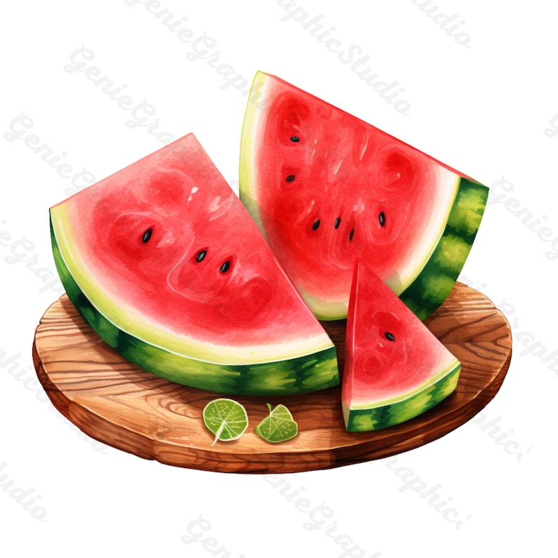 Watermelon Clipart, Fruit Clipart, Summer Clipart, Watercolour Food ...