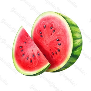 Watermelon Clipart, Fruit Clipart, Summer Clipart, Watercolour Food ...
