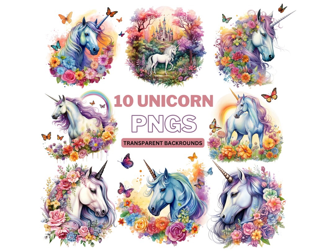 Unicorn Clipart, Watercolor Unicorn Face, Rainbow Unicorn Png, Unicorn ...