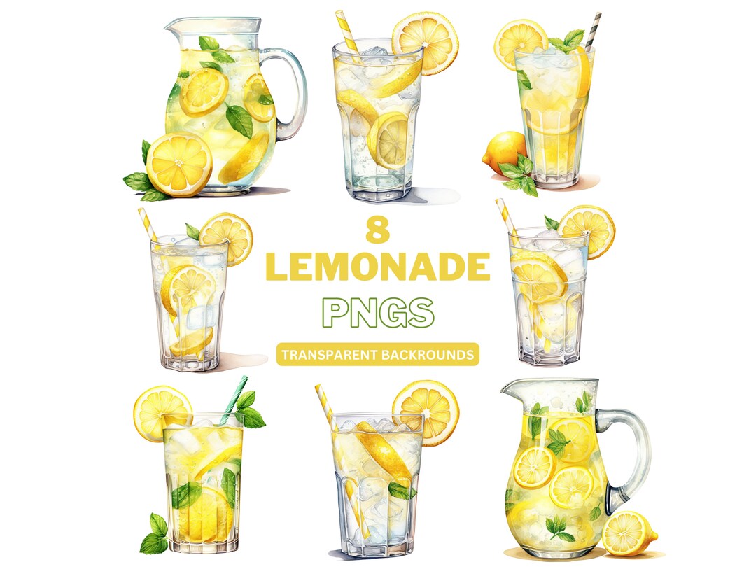 Lemonade PNG Bundle - Lemon Clipart, Summer Png, Spring Png, Fruit PNG ...