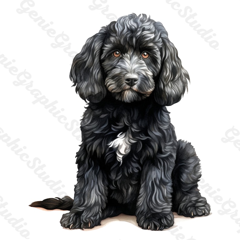 Cockapoo Watercolor Clipart: Dog PNG Bundle (commercial Use) - Etsy