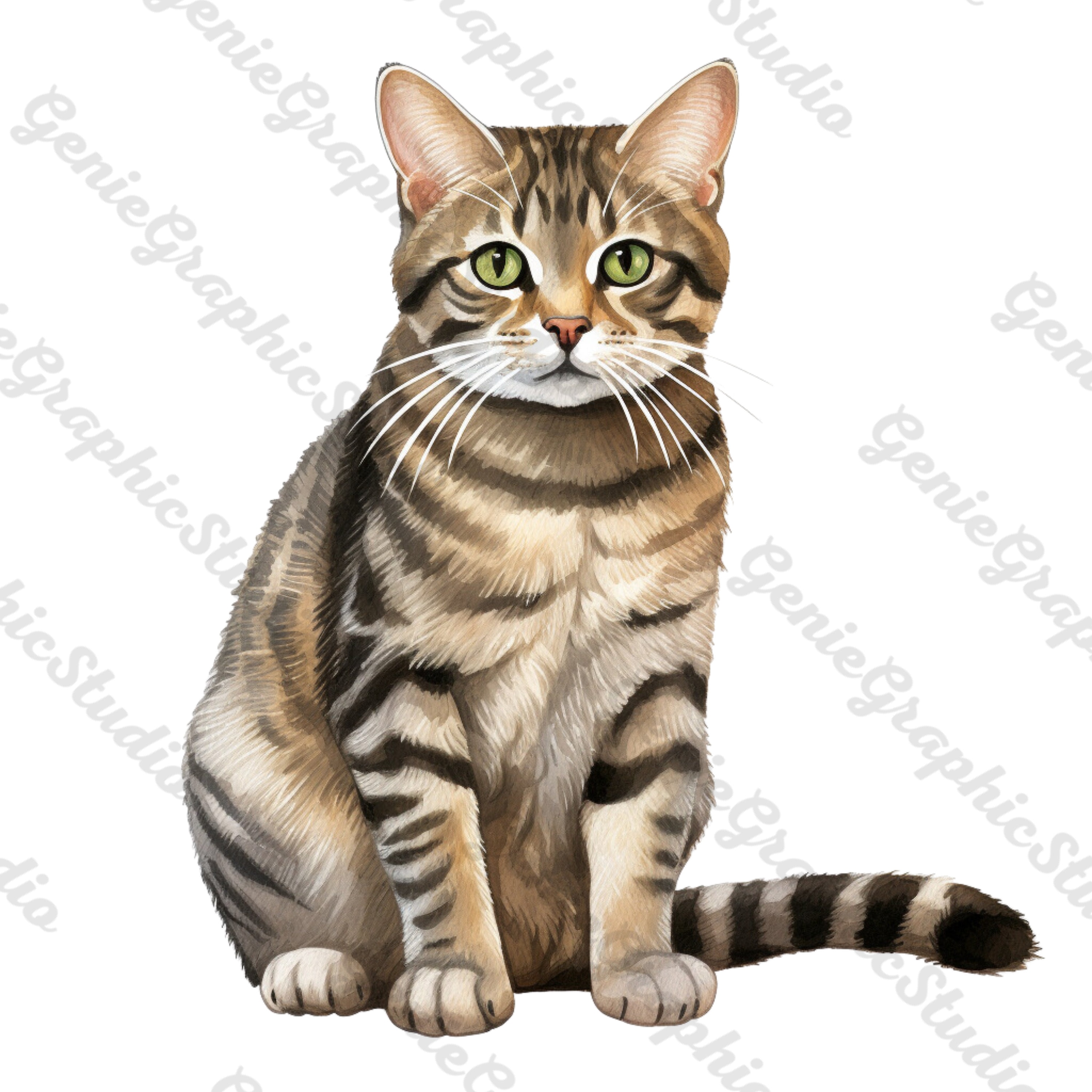 Watercolor Cat Clipart, Cute Cat Png, Pet Clipart, Animal Clipart ...