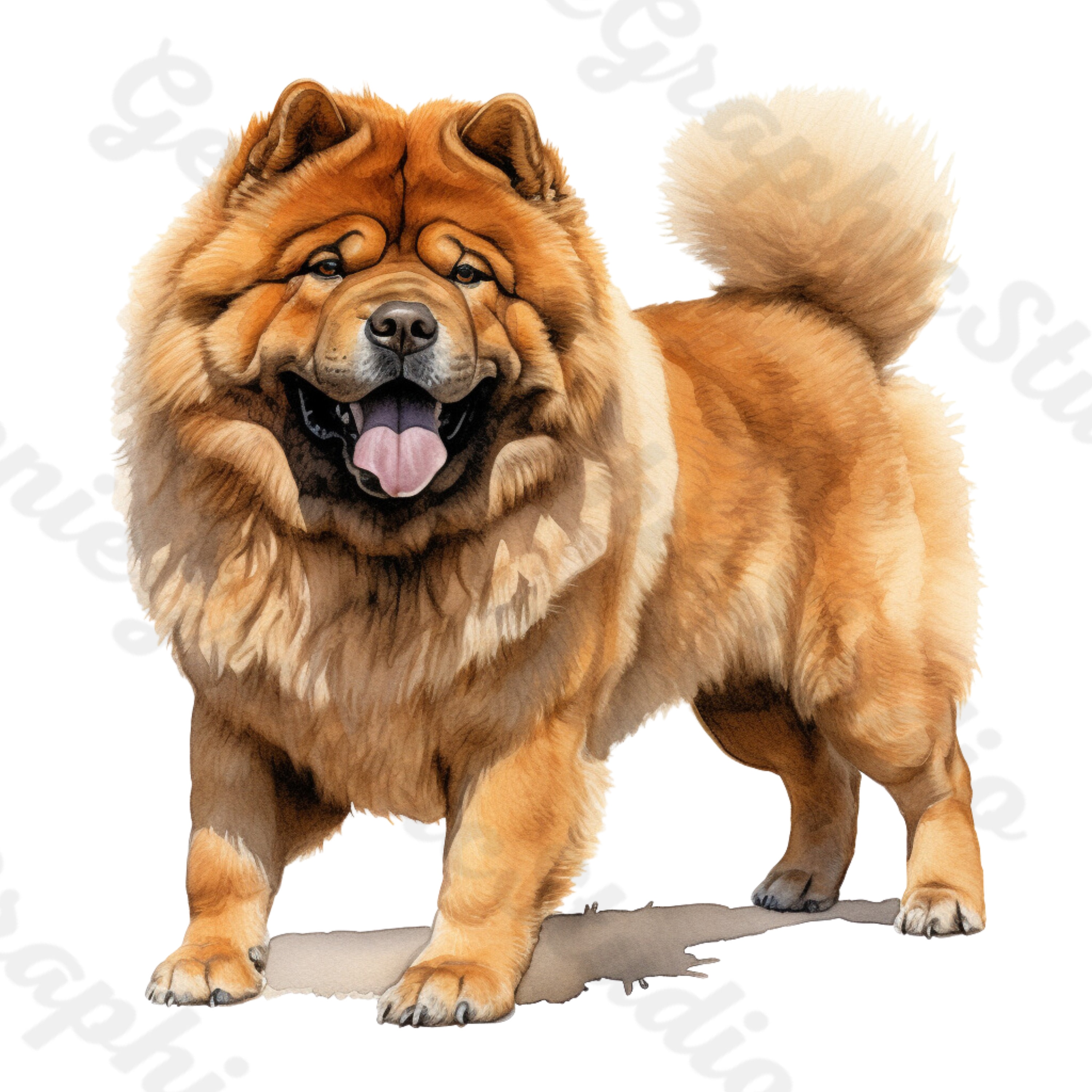 Chow Chow Png, Dog Clipart, Chow Chow Vector, Printable Dog Art for Pet ...