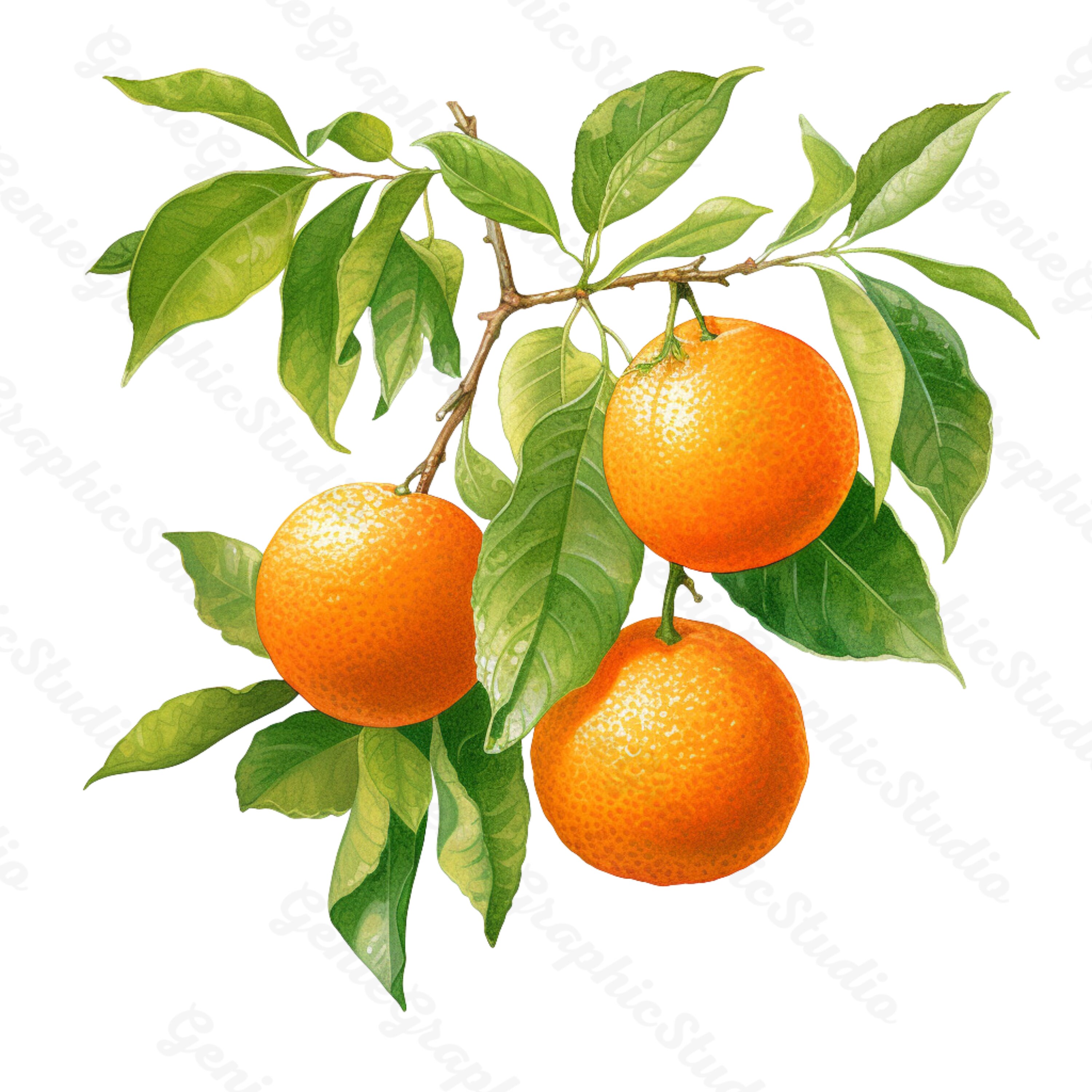 Orange Clipart: Summer Citrus PNG Graphics (commercial Use, Instant ...