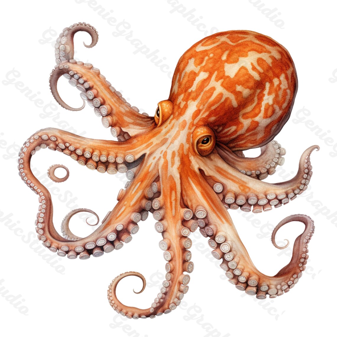 Ocean Clipart, Under the Sea Clipart, Watercolor Sea Creatures, Ocean ...