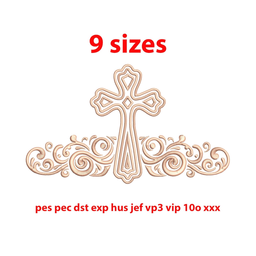 Orthodox Cross Machine Embroidery Design – Christening Baptism (digital ...