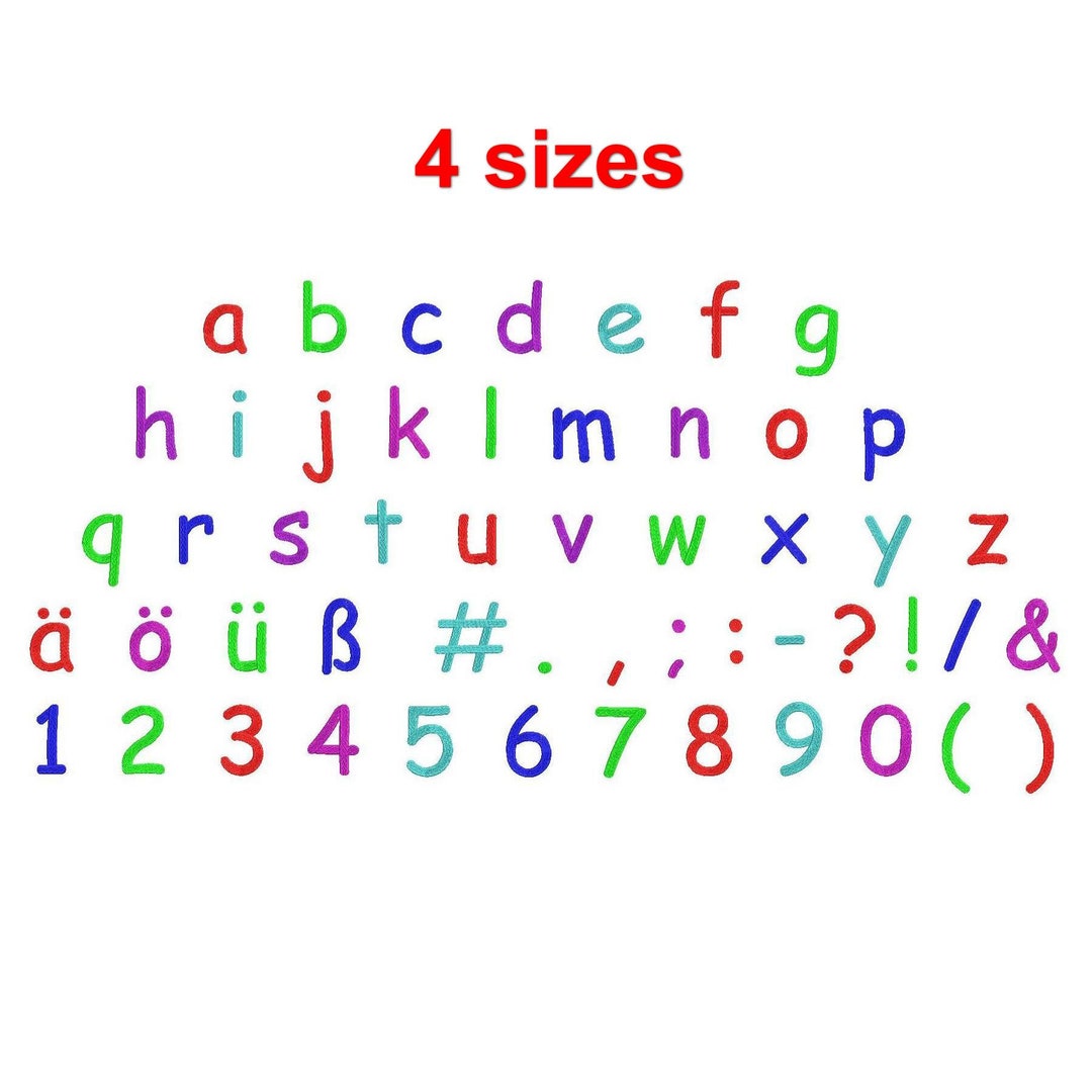 ABC Alphabet Lower Case Letters Patterned Unisex Font Alphabet Letters ...