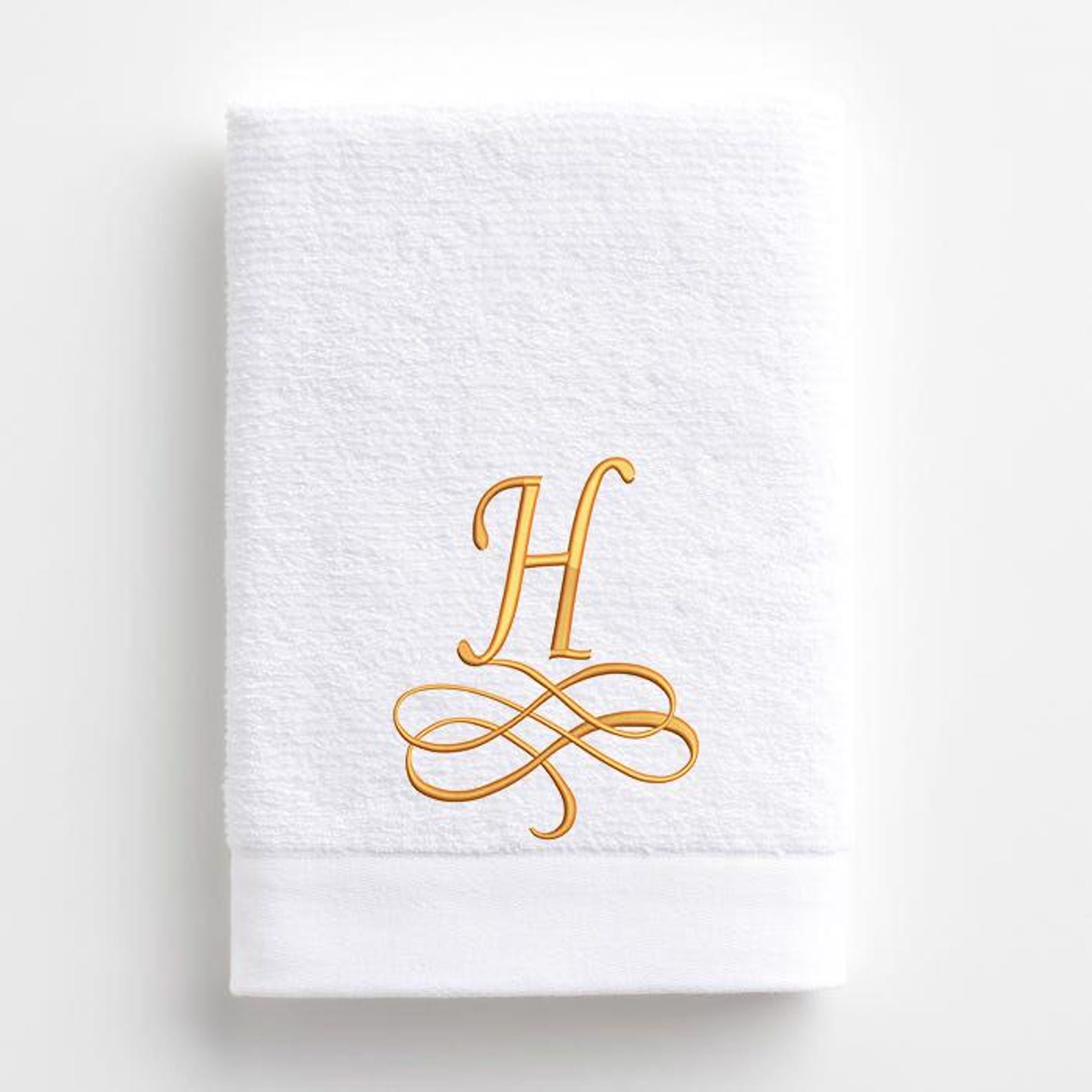 Elegant Letter H Embroidery Design - Wedding Monogram (9 Sizes ...