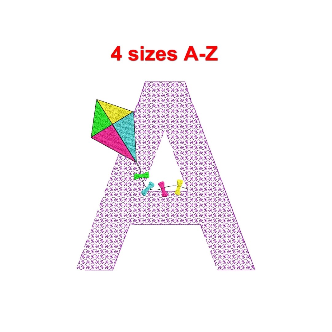 ABC Alphabet Upper Case Letters Patterned Unisex Font Kite Alphabet ...