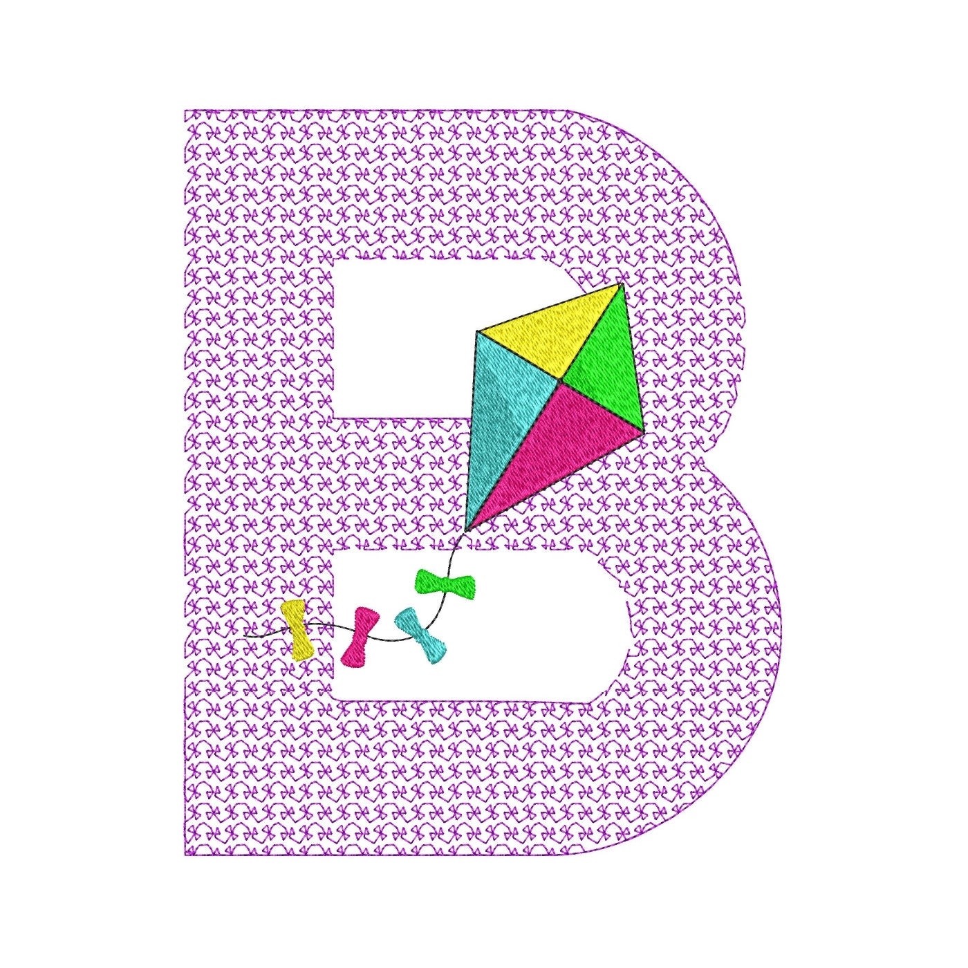 ABC Alphabet Upper Case Letters Patterned Unisex Font Kite Alphabet ...