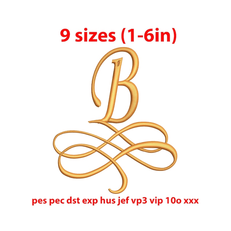 Letter B Embroidery - Etsy