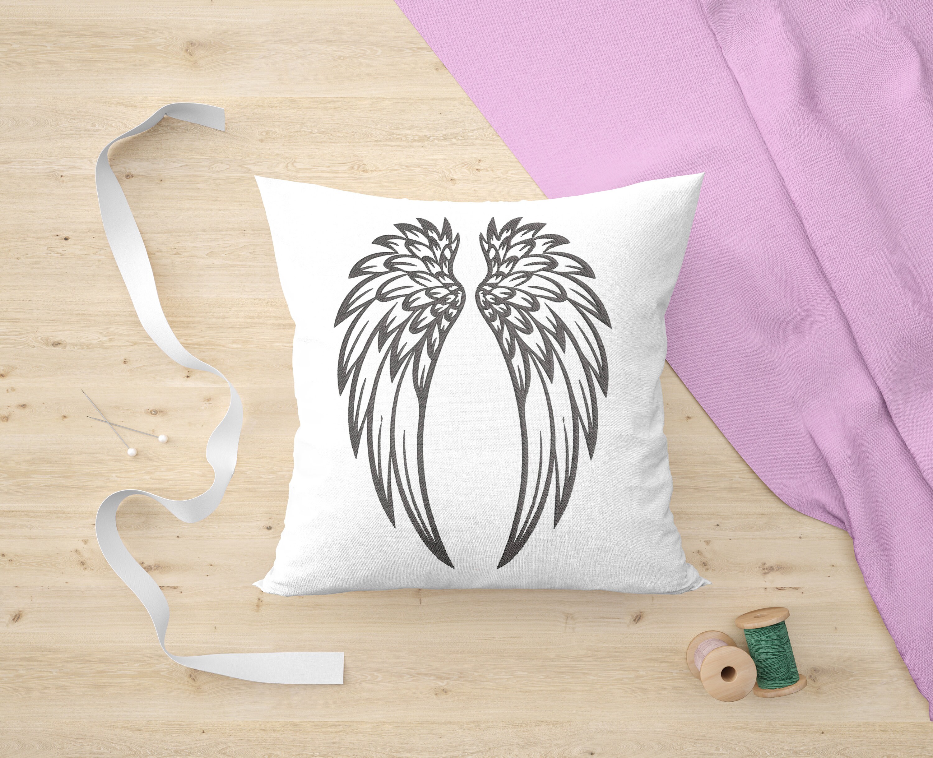 Angel Wings Embroidery Design - Angel Wings Machine Embroidery Digital ...