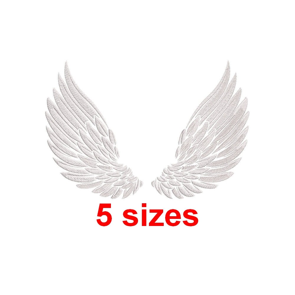 Angel Wings Embroidery Design Angel Wings Machine Embroidery Digital ...