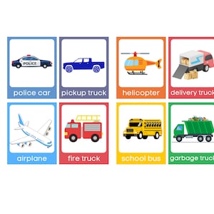 Transport Flashcards | Montessori Flashcards, Homeschool, Preschool ...