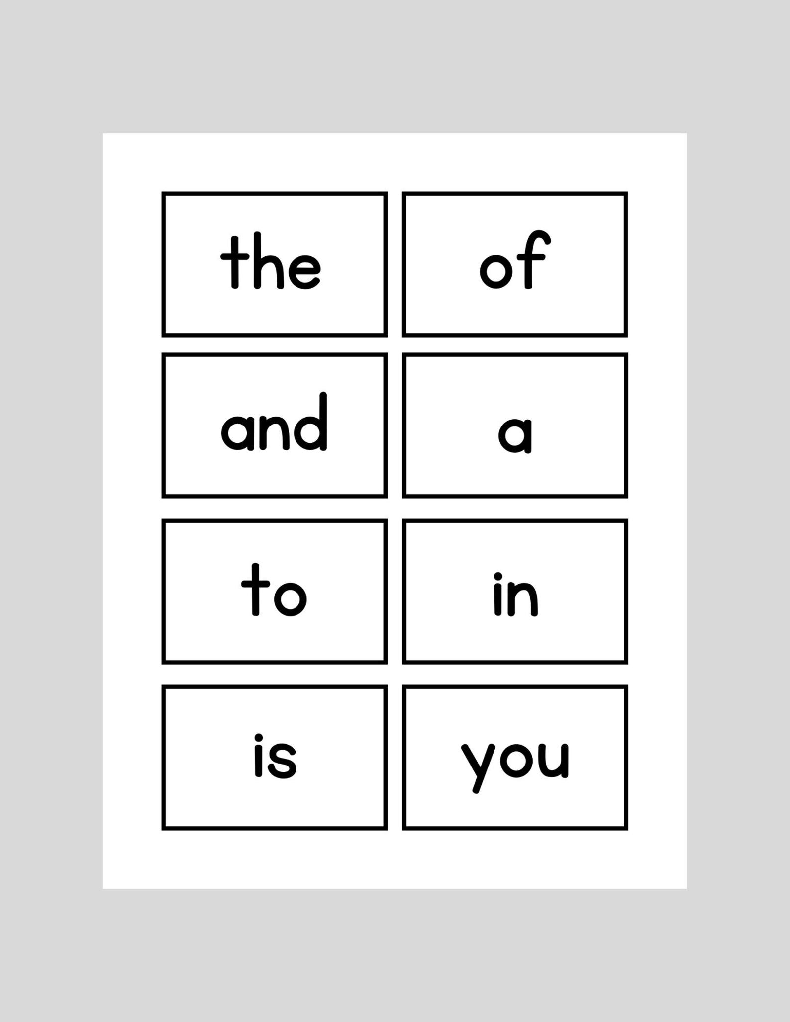 100 Sight Word Flash Cards Printable | Preschool & Kindergarten ...