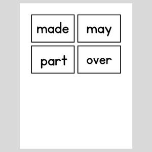 100 Sight Word Flash Cards Printable | Preschool & Kindergarten ...