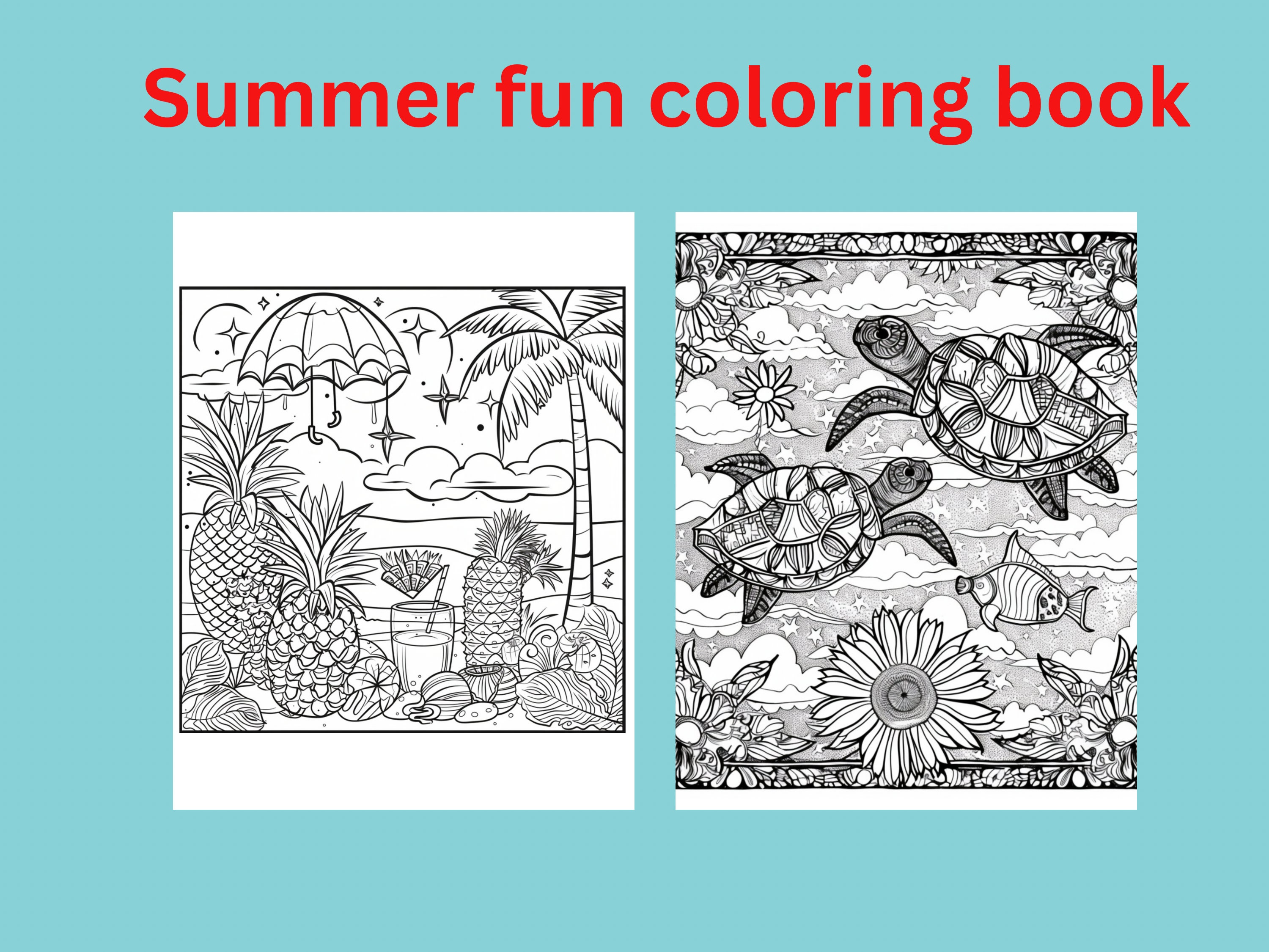 38 Adult and Child Coloring Pages: Summer Coloring Pages | Holiday ...